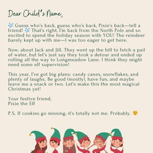 Magical Elf on the Shelf Letter - Personalized Digital Download - Etsy