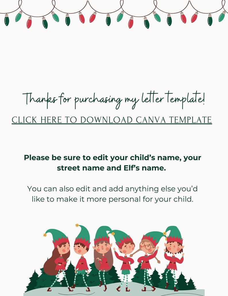 Magical Elf on the Shelf Letter - Personalized Digital Download - Etsy
