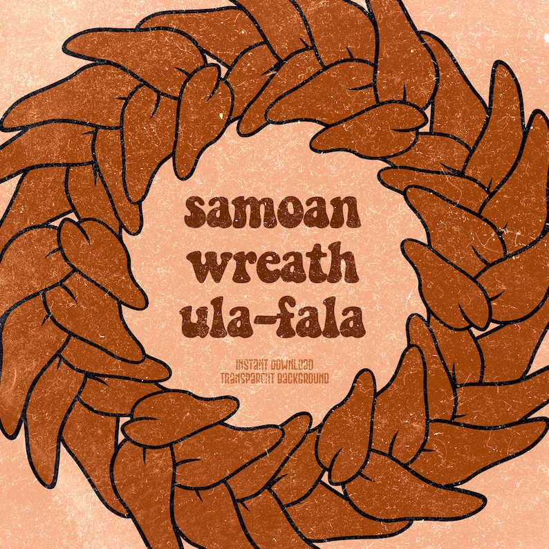 Samoan "ula Fala" Digital Wreath Large Design - Etsy