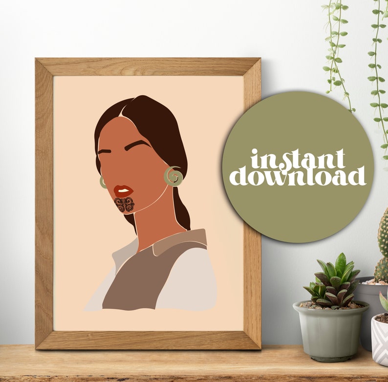 Maori Girl "moko" Art Series #1 - Etsy