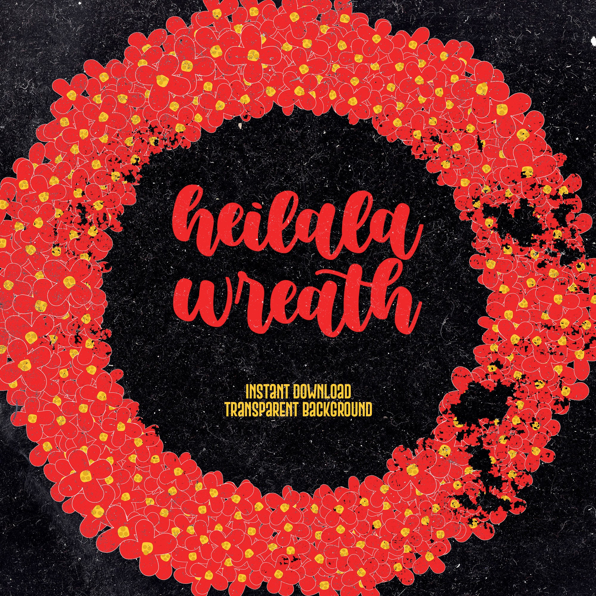 Tongan heilala Digital Wreath Design - Etsy