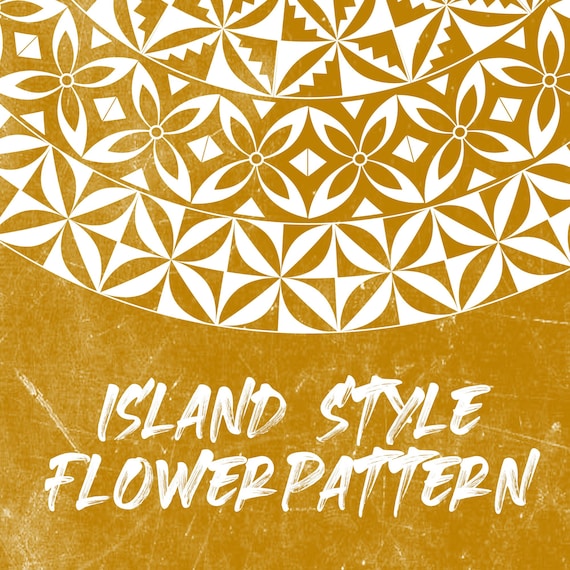 Polynesian Style Flower Circle Pattern | Etsy