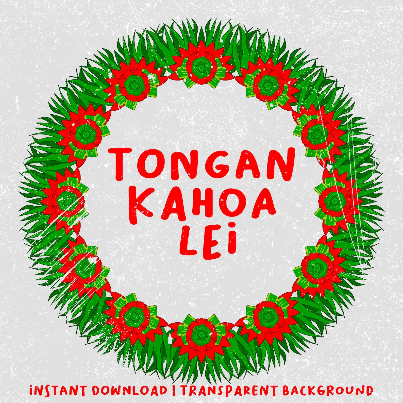 Tongan "kahoa Lei" Digital Wreath Design - Etsy