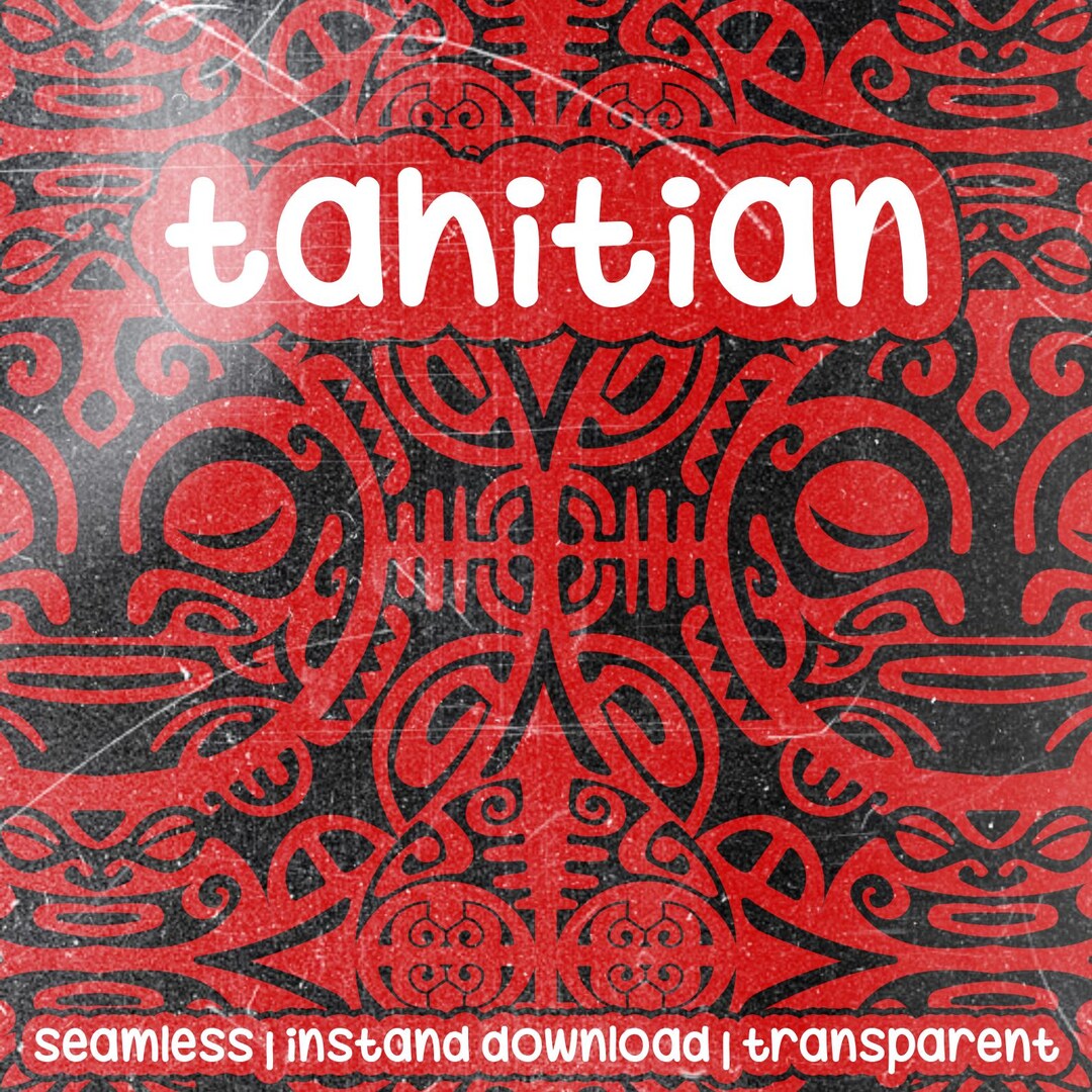 Tahitian Seamless Pattern - Digital Design - Etsy