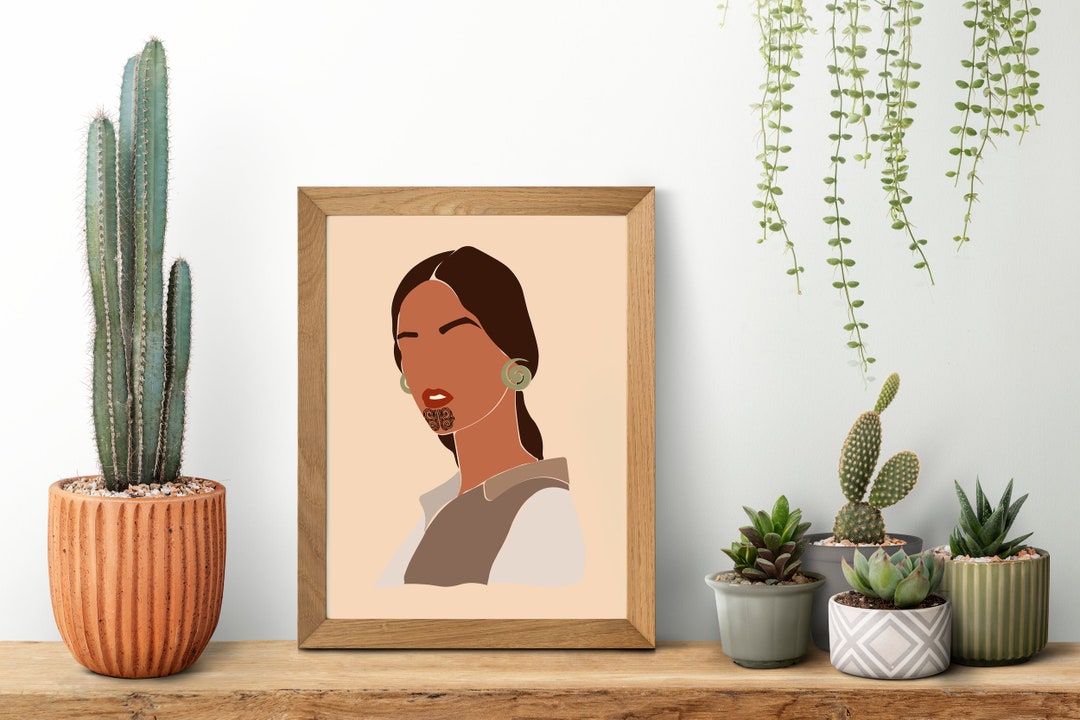 Maori Girl "moko" Art Series #1 - Etsy