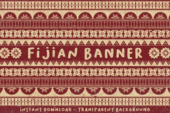 Fijian Pattern Banner - Etsy