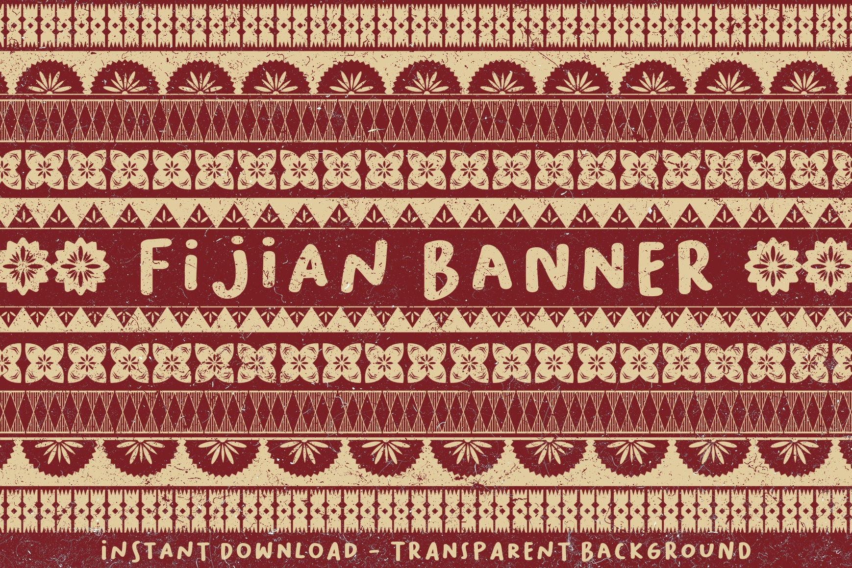 Fijian Pattern Banner - Etsy