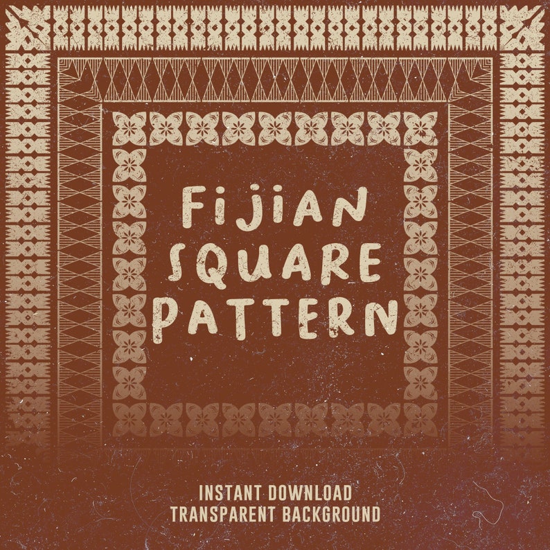Fijian Square Pattern Design - Etsy