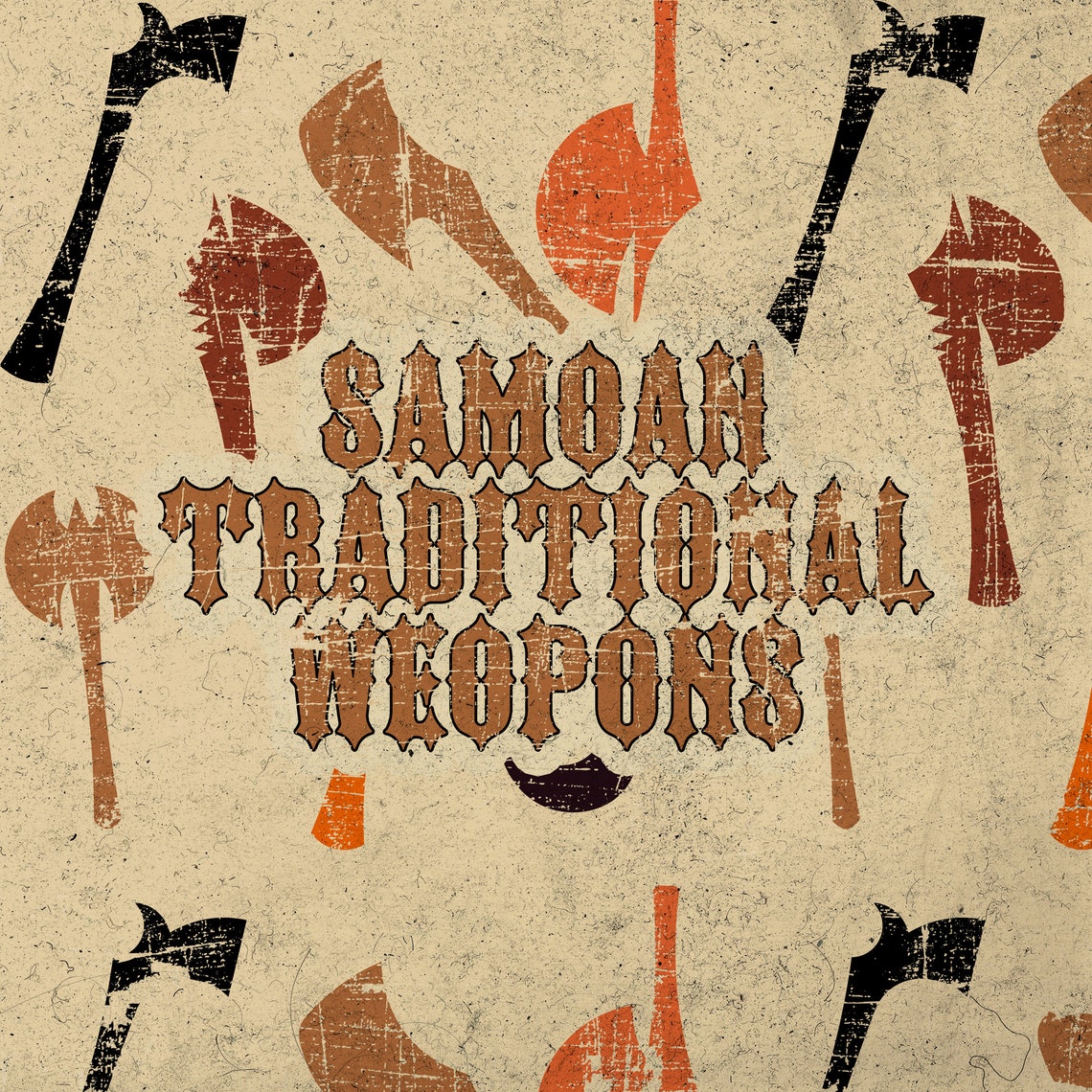 Samoan War Weapons Seamless - Etsy
