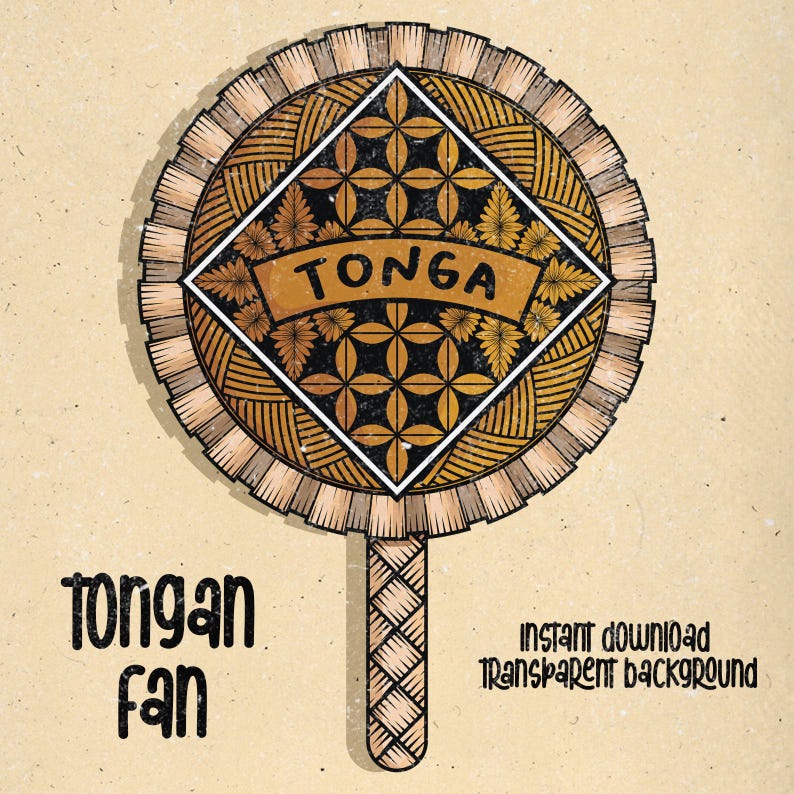 Tongan Fan Digital Design - Etsy