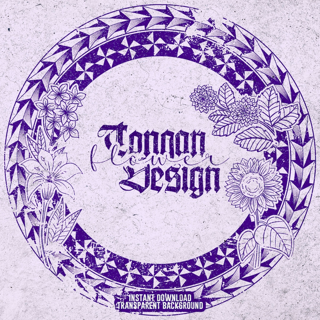 Tongan Flower Circle Pattern Design - Etsy