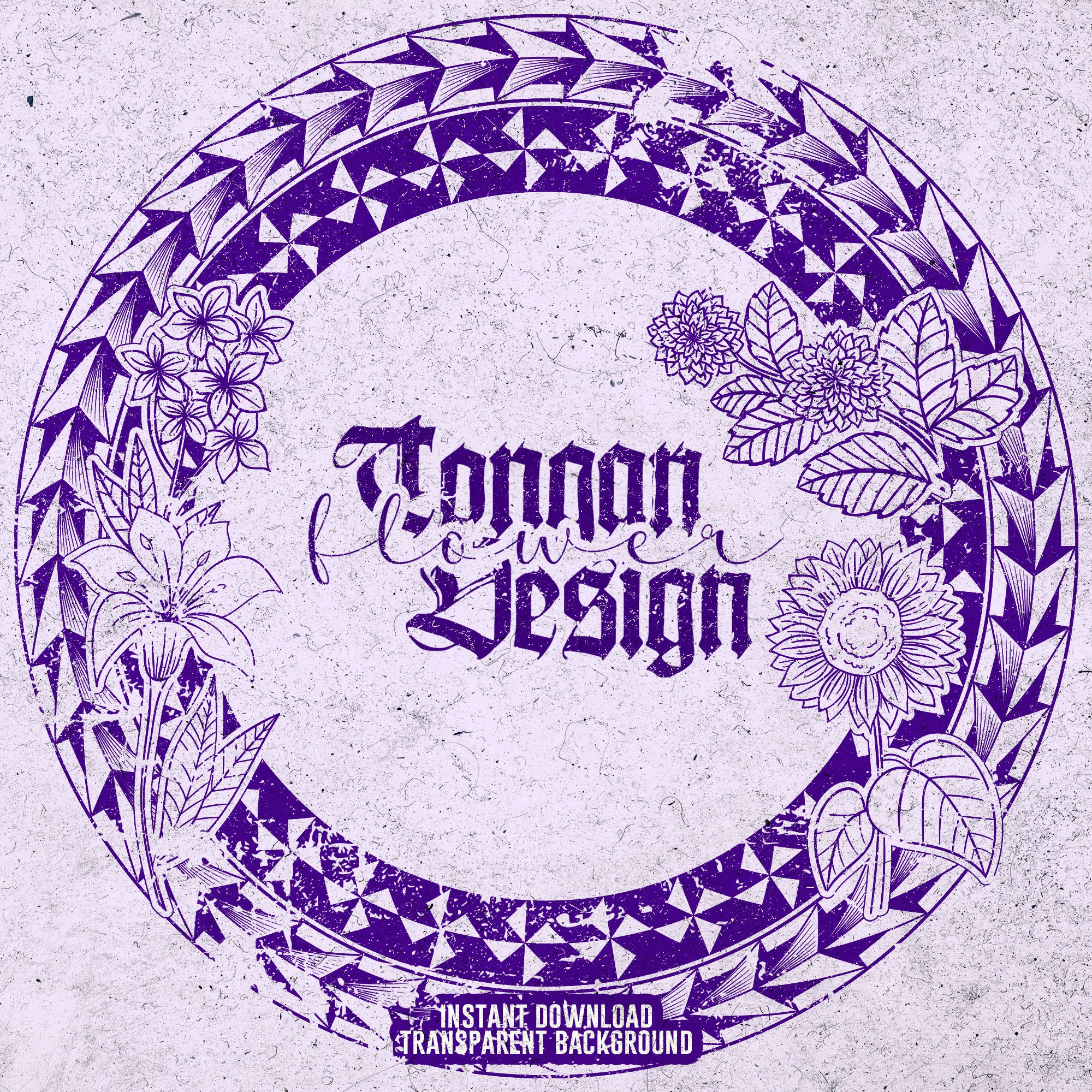 Tongan Flower Circle Pattern Design - Etsy