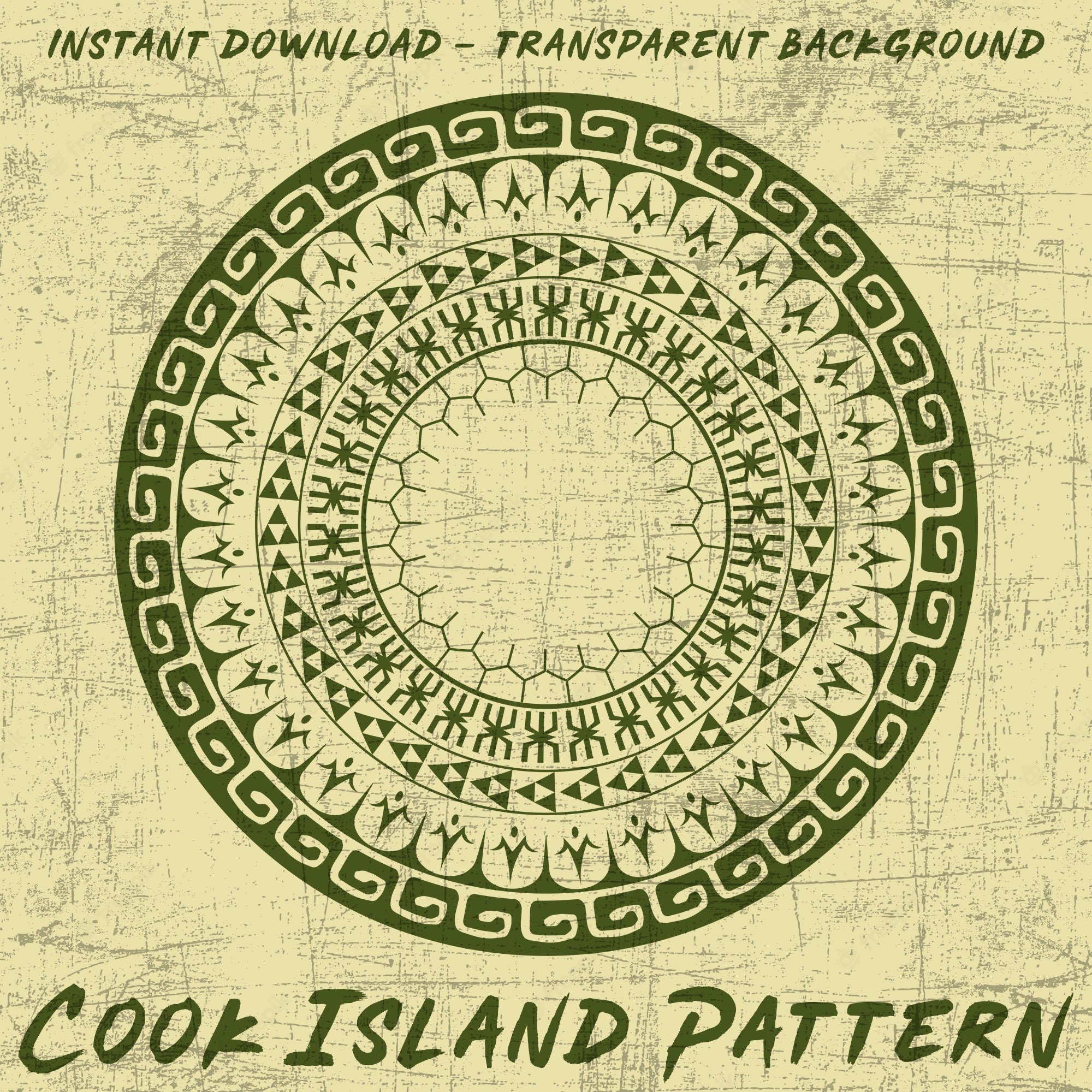 Cook Island Circle Pattern - Etsy UK