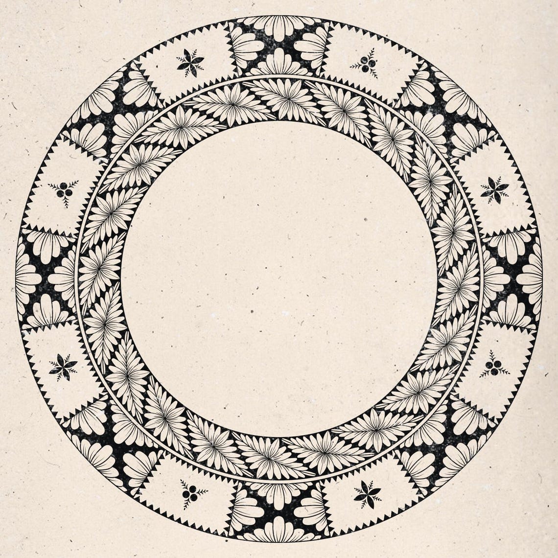 Tongan Tapa Circle Pattern - Etsy