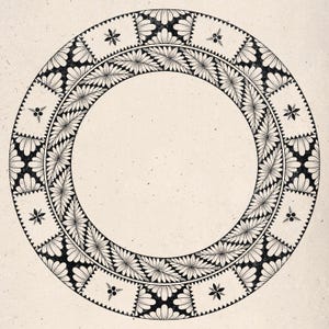 Tongan Tapa Circle Pattern - Etsy
