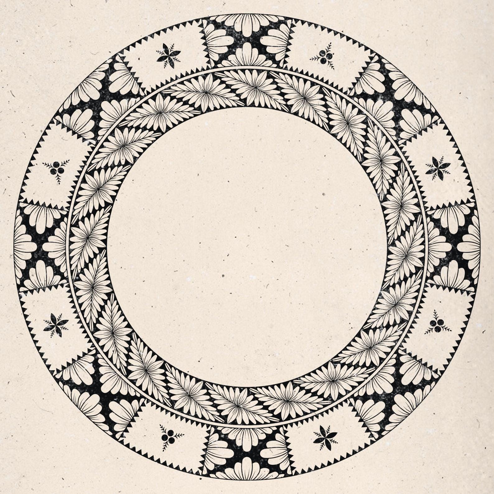Tongan Tapa Circle Pattern - Etsy