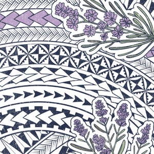 Samoan Flower Pattern Banner - Etsy