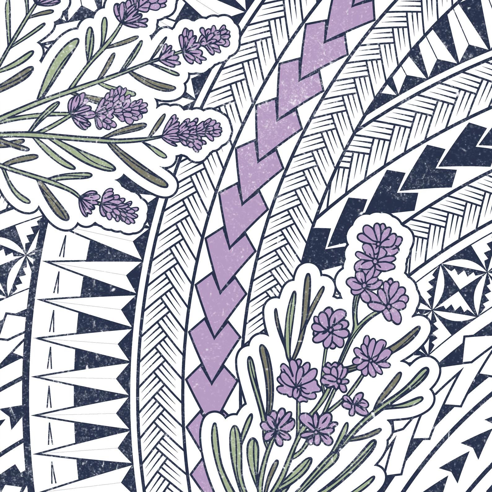 Samoan Flower Pattern Banner - Etsy