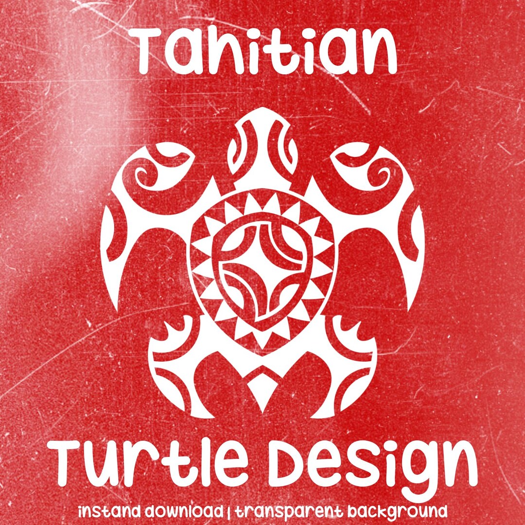 Tahitian Turtle - Digital Design - Etsy