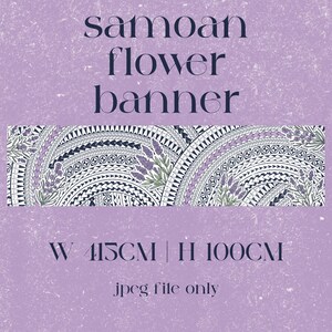 Samoan Flower Pattern Banner - Etsy