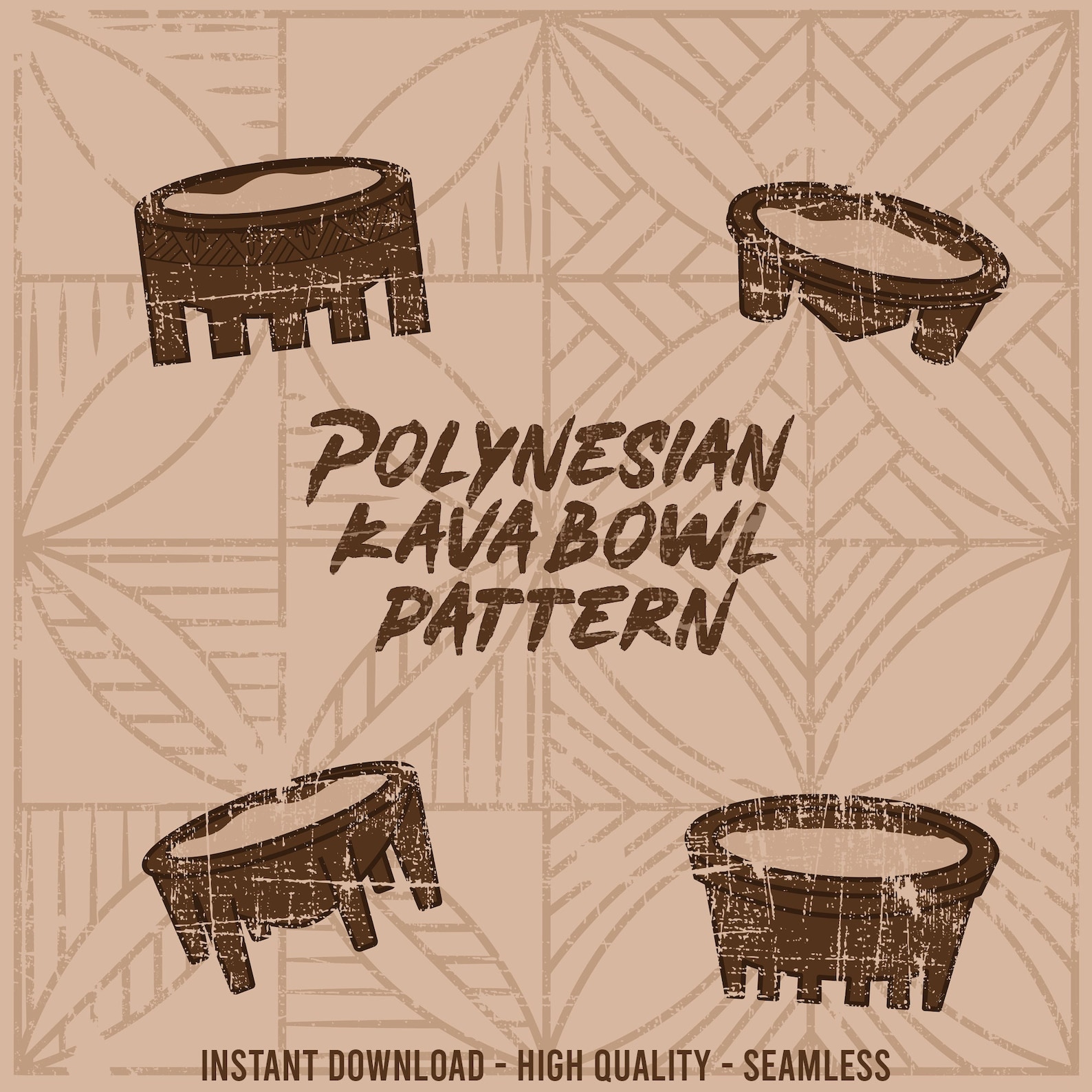 Polynesian Kava Bowl Pattern - Etsy
