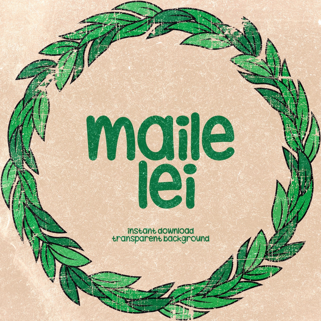Maile Lei Digital Wreath Design - Etsy