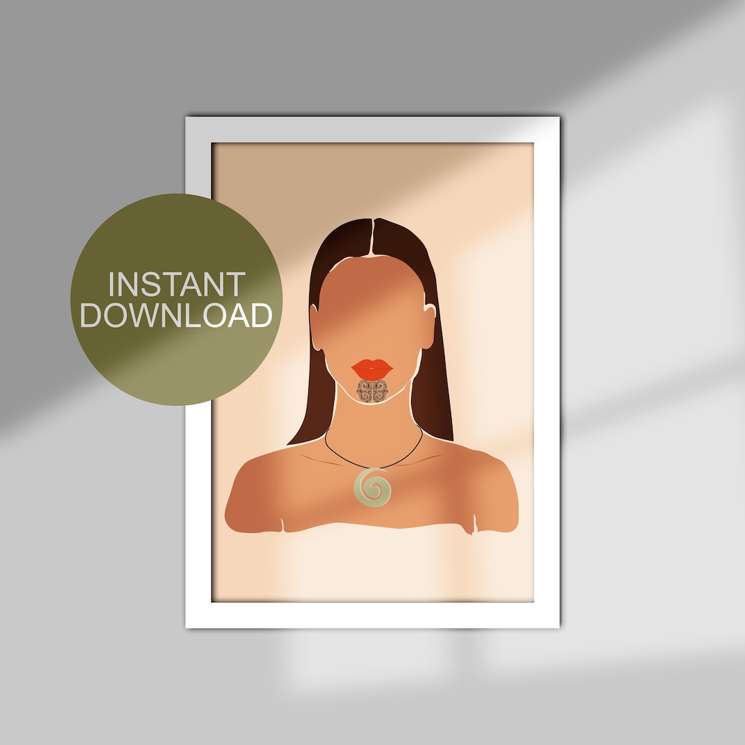 Maori Girl "moko" Art Series #2 - Etsy