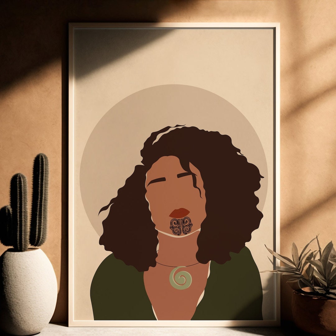 Maori Girl "moko" Art Series #3 - Etsy
