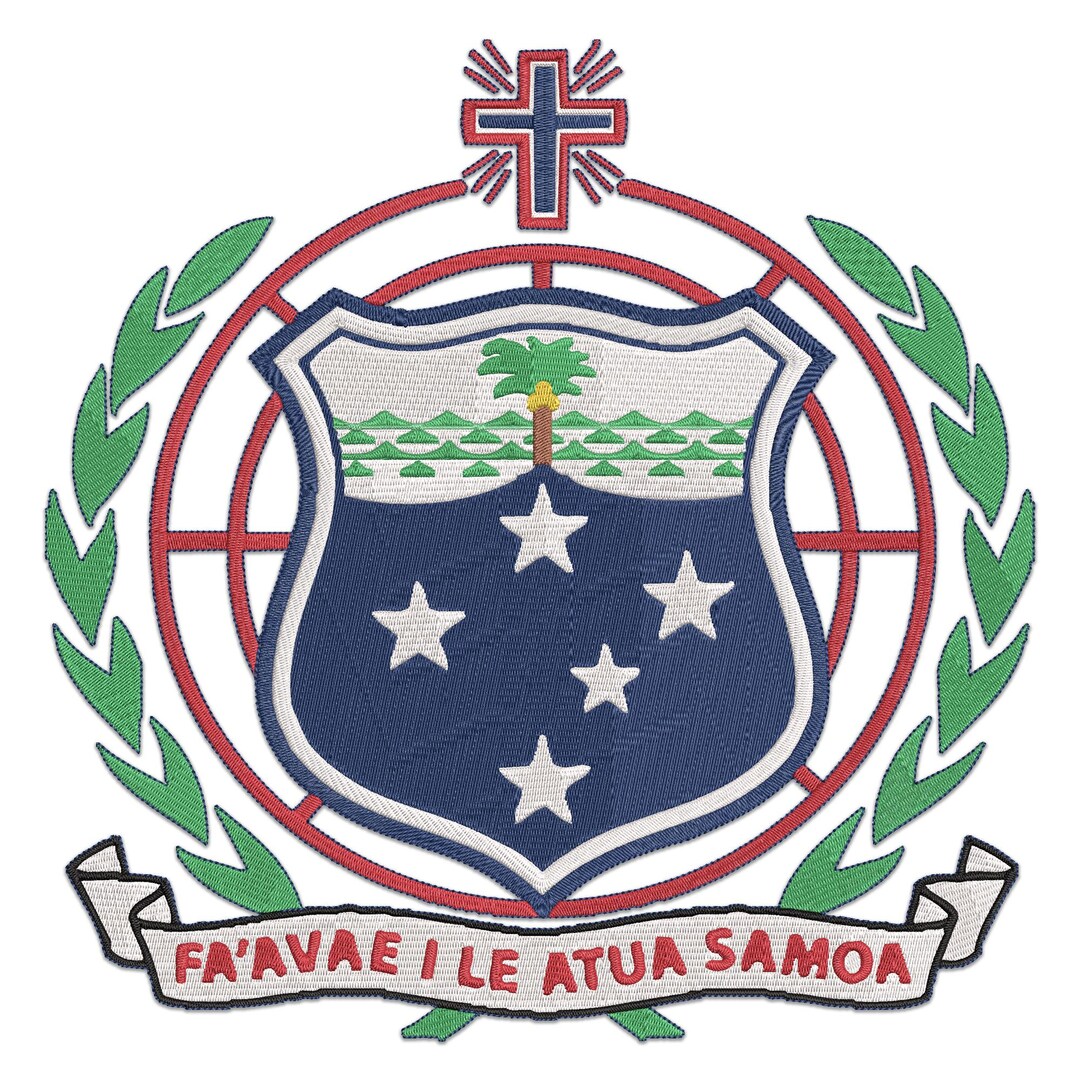 Samoan Shield Patch Embroidery Design | Machine Digital File | Instant ...