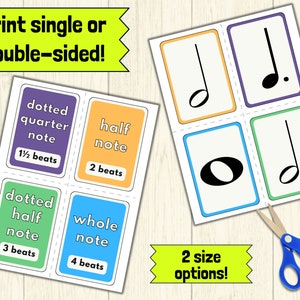 Music Note & Rest Value Flashcards | American and British Note Names ...