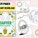 Easter Coloring Book | Printable Cute Spring Coloring Pages for Kids ...