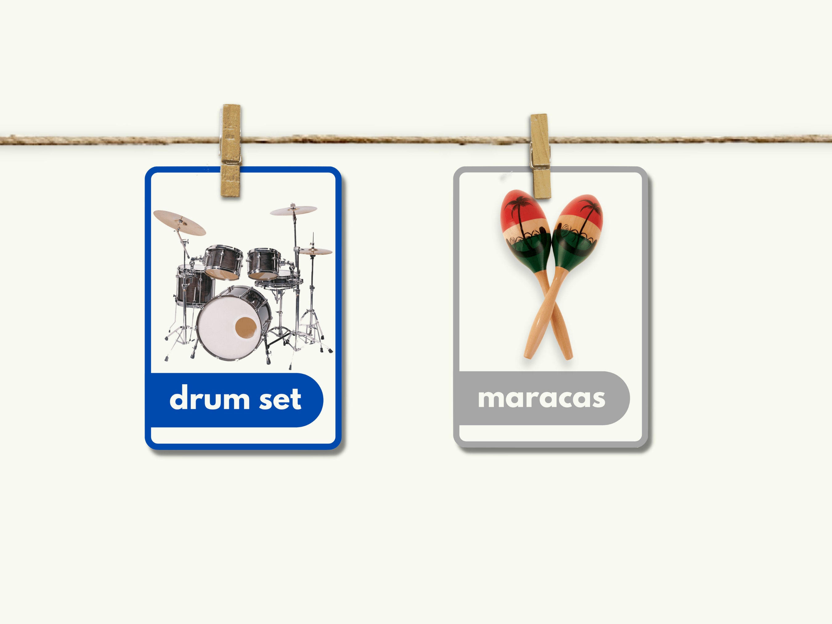 Musical Instruments Flashcards 34 Music Flash Cards 5x7 - Etsy