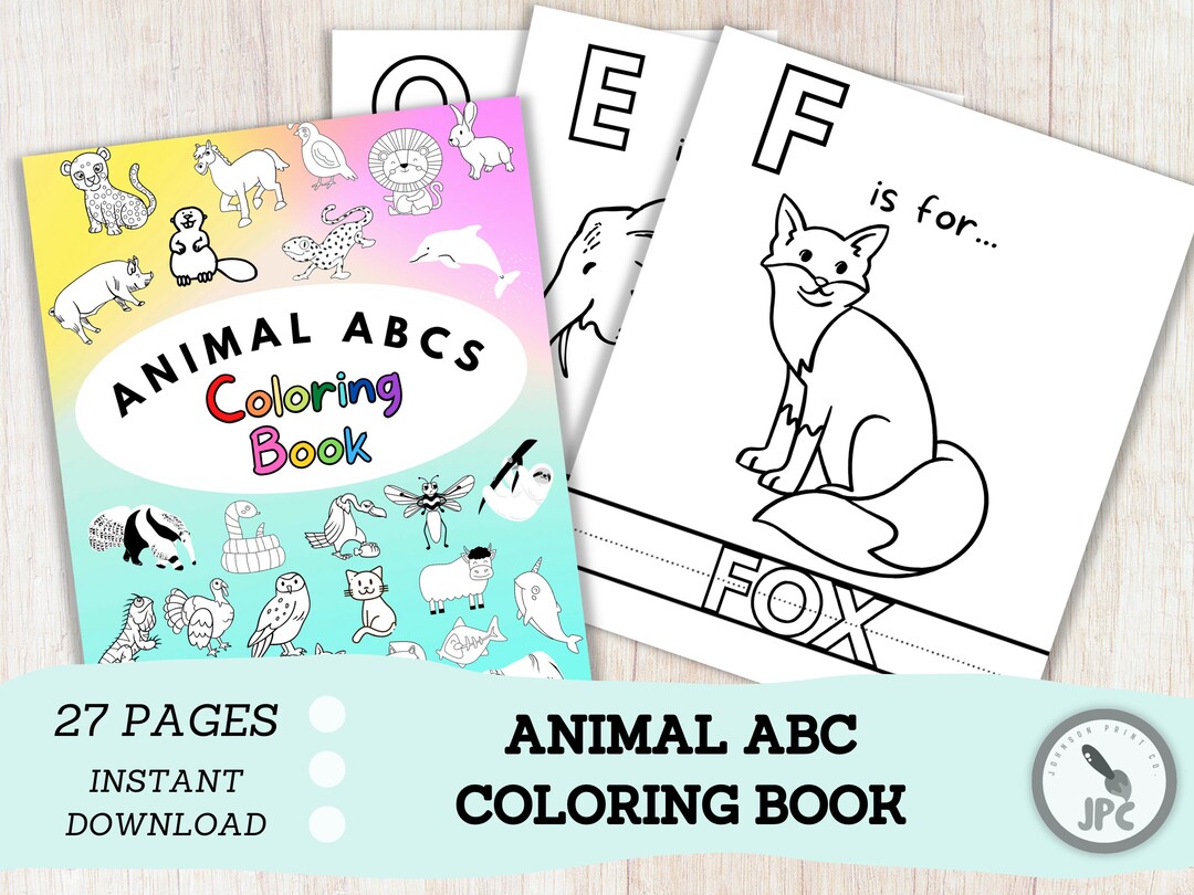 Animal ABC Coloring Book | Printable Alphabet Coloring Pages for Kids ...