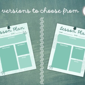Teacher Lesson Plan Template | Printable Planner | Letter Sized PDF ...