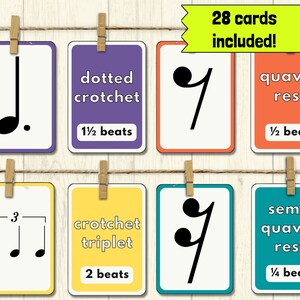 Music Note & Rest Value Flashcards | American and British Note Names ...