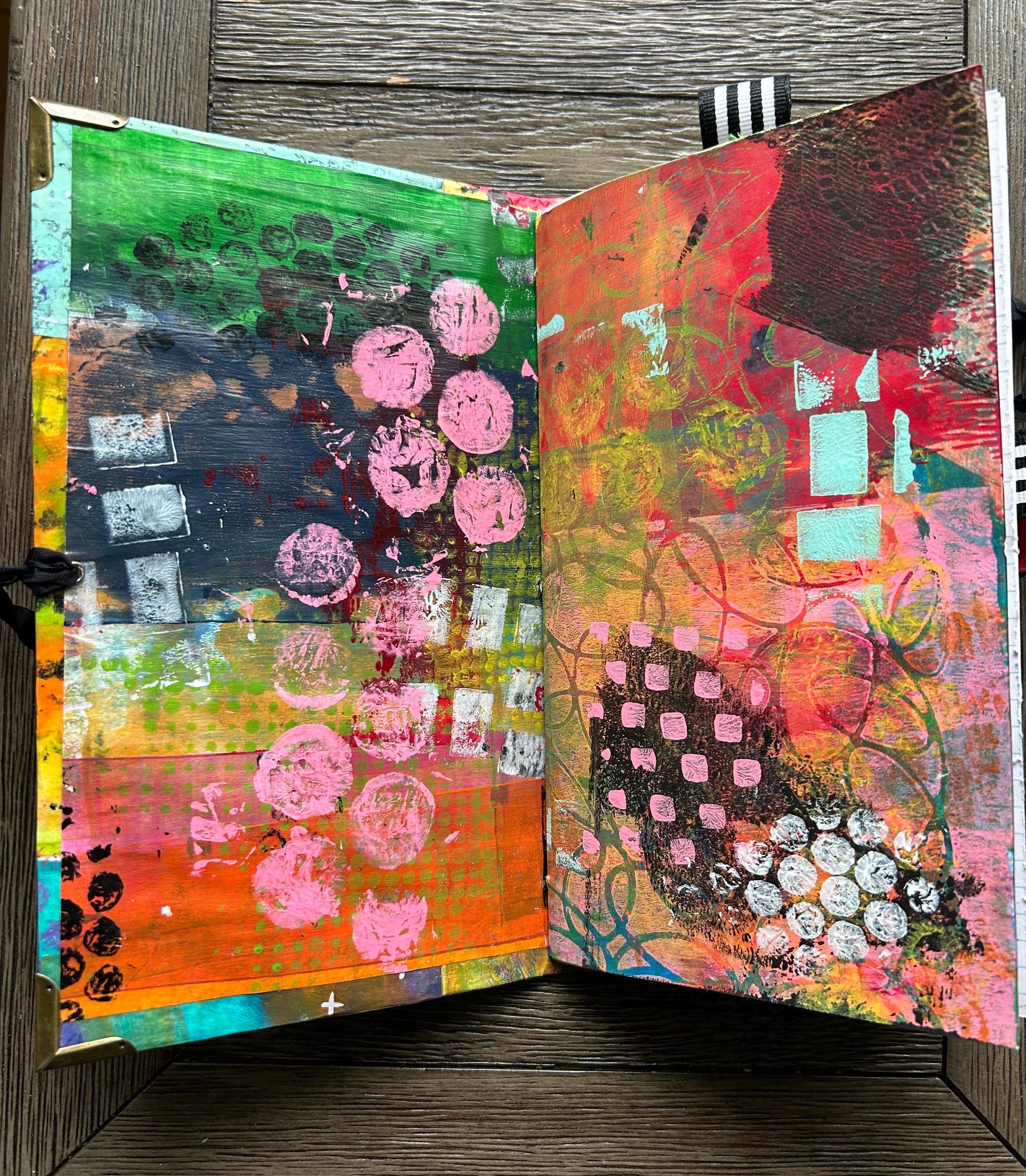Gelli Print Art Junk Journal - Etsy
