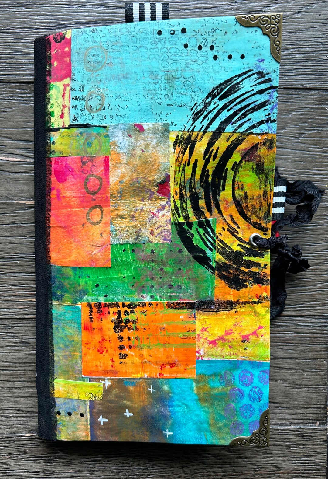 Gelli Print Art Junk Journal - Etsy