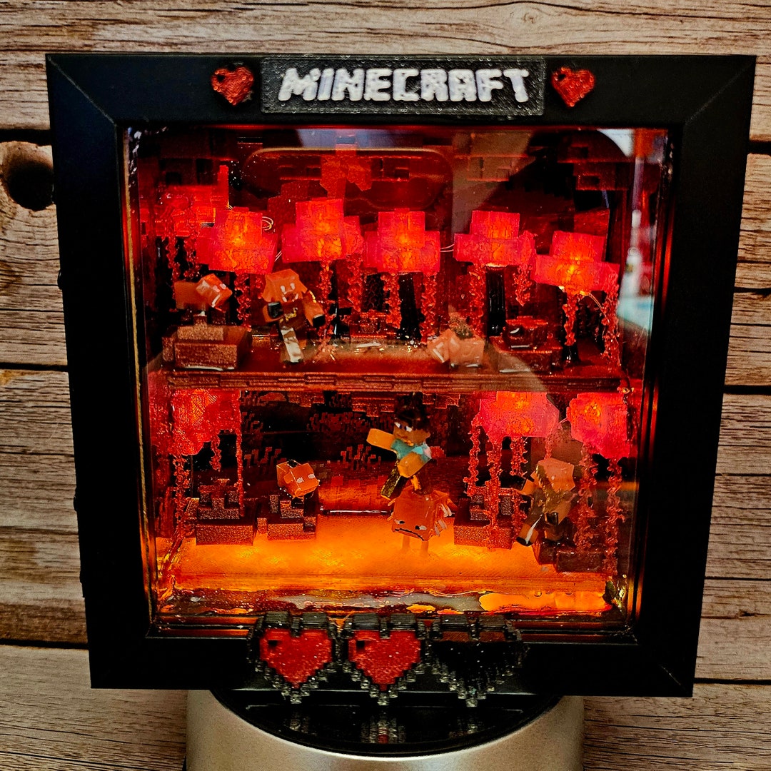 Tincy Scenes Minecraft Inspired Diorama With Lights crimson Chaos - Etsy
