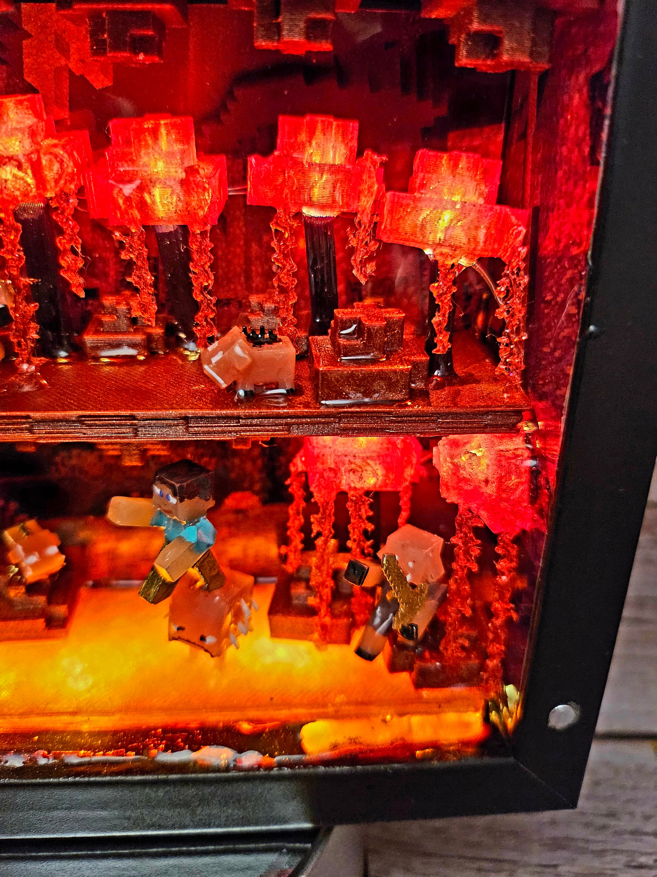 Tincy Scenes Minecraft Inspired Diorama With Lights crimson Chaos - Etsy