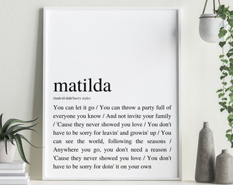 Harry Styles Matilda - Etsy