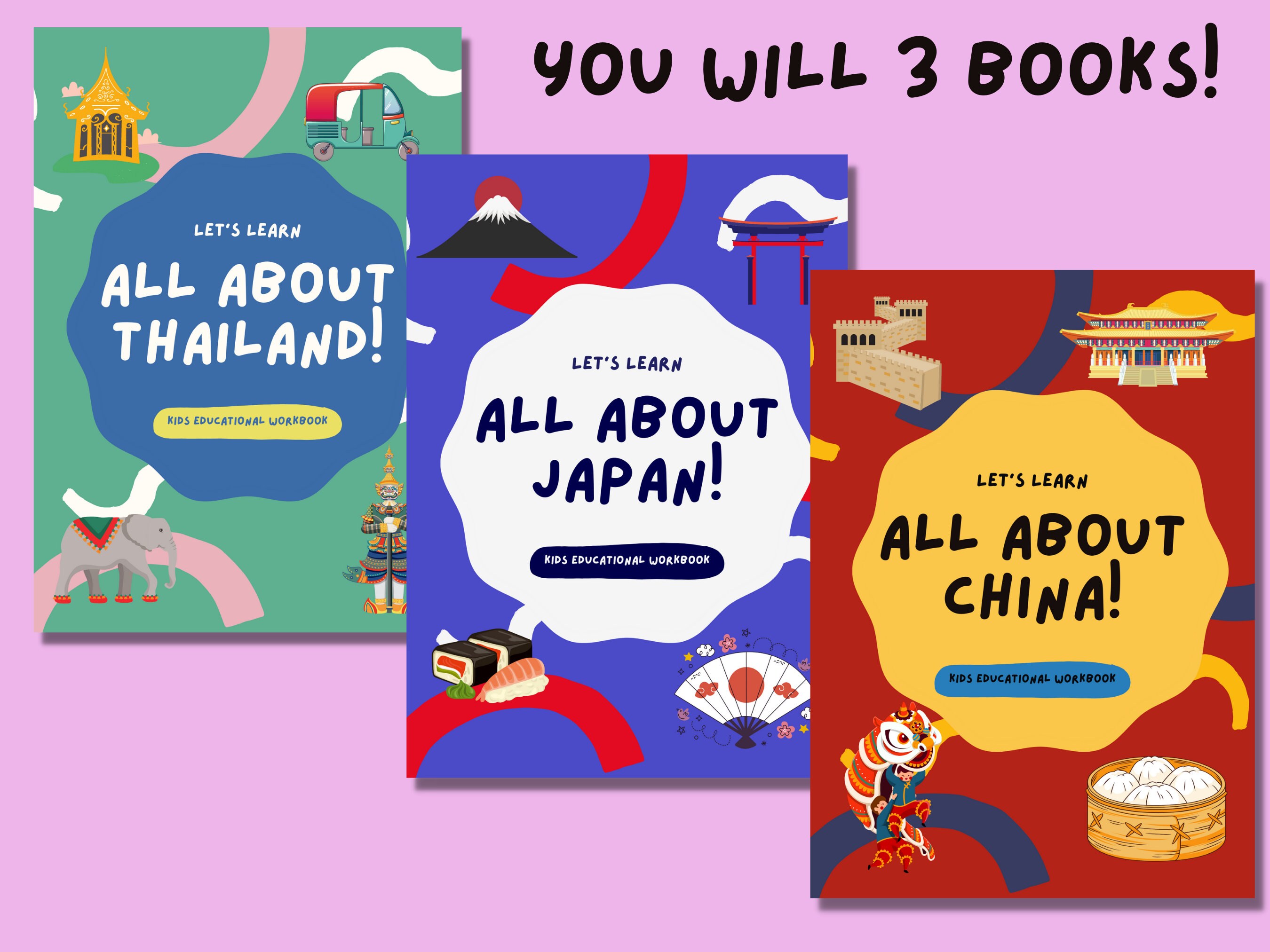 Asia Activity Books for Kids! Downloadable PDF Children's Workbook ...
