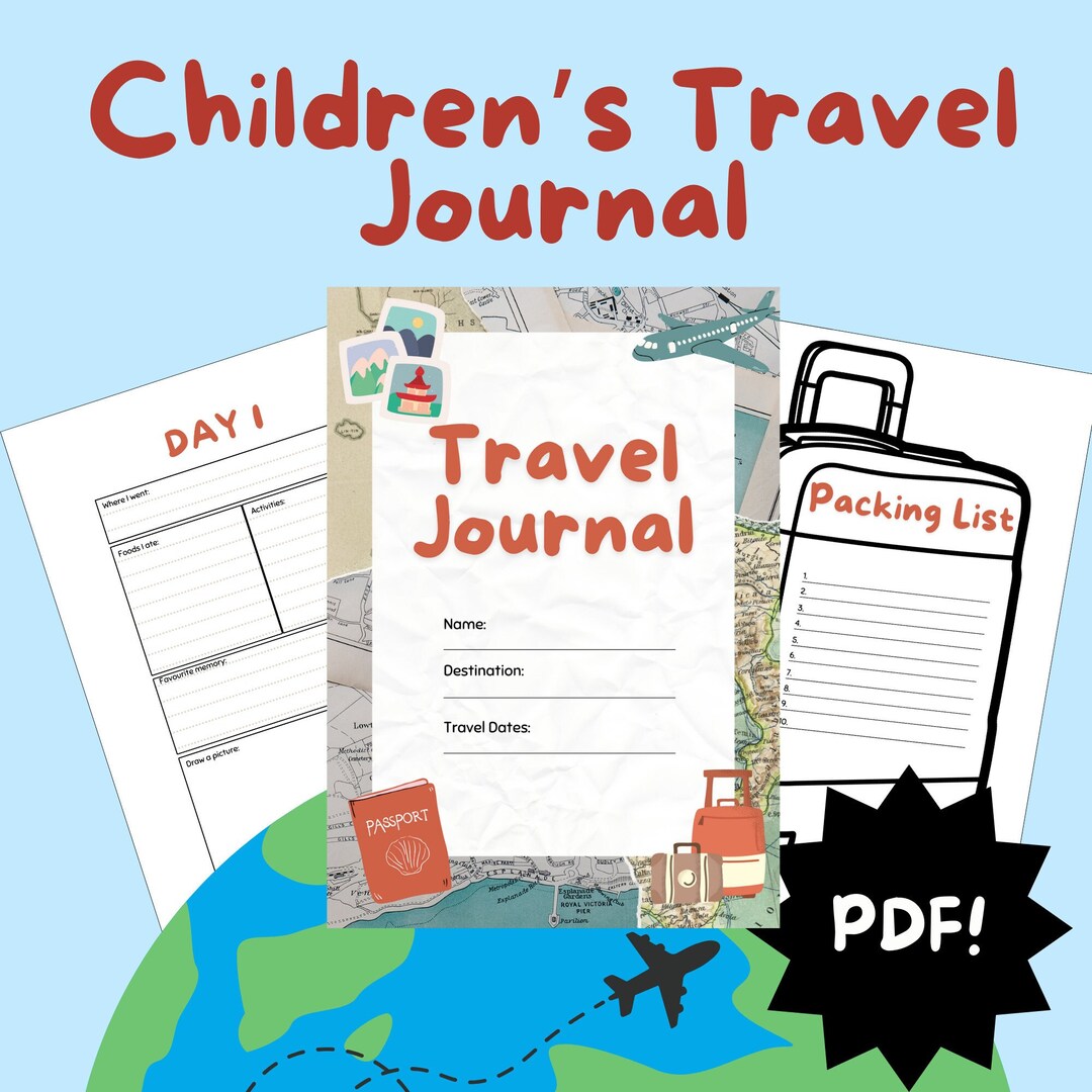 Children's Travel Journal- Instant Digital Download! - Etsy