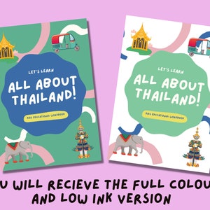 Thailand Activity Book for Kids- Downloadable PDF- Workbook for ...