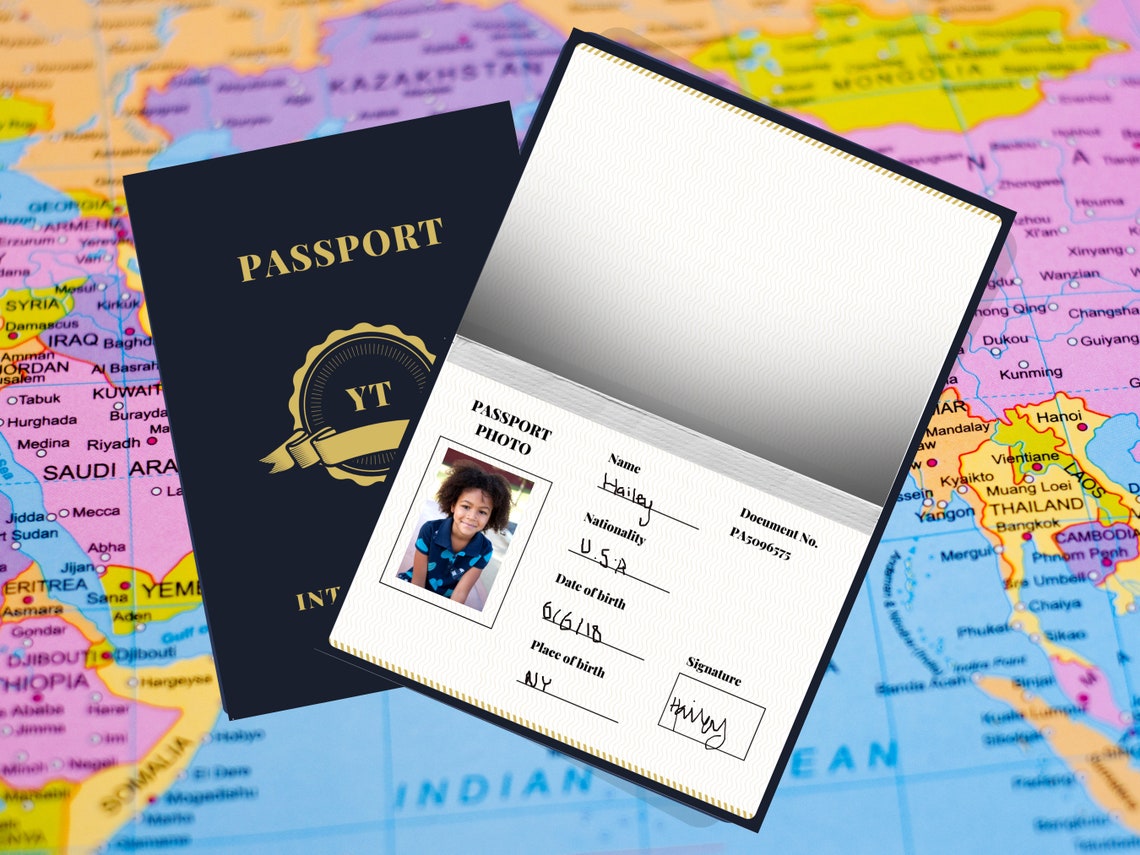 Passport Colouring in Book for Kids- Downloadable PDF - Etsy