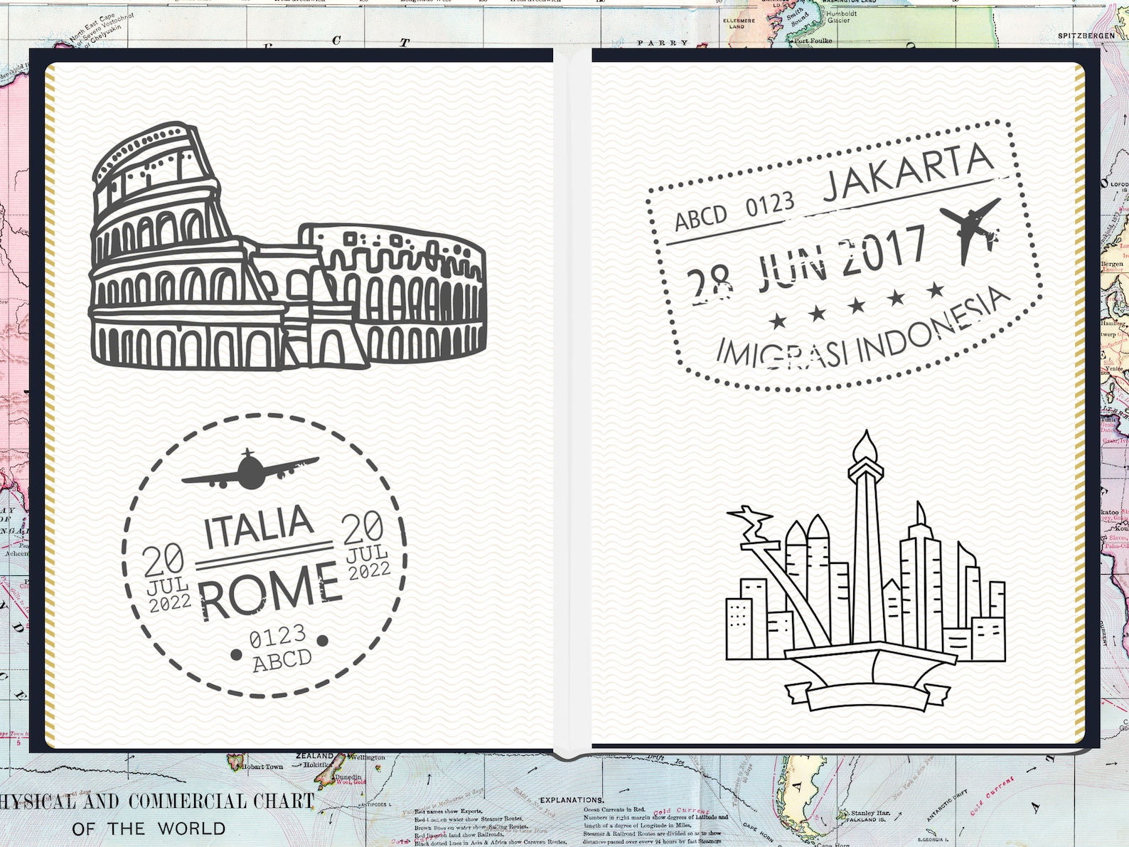 Passport Colouring in Book for Kids- Downloadable PDF - Etsy