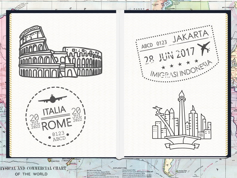 Passport Colouring in Book for Kids- Downloadable PDF - Etsy