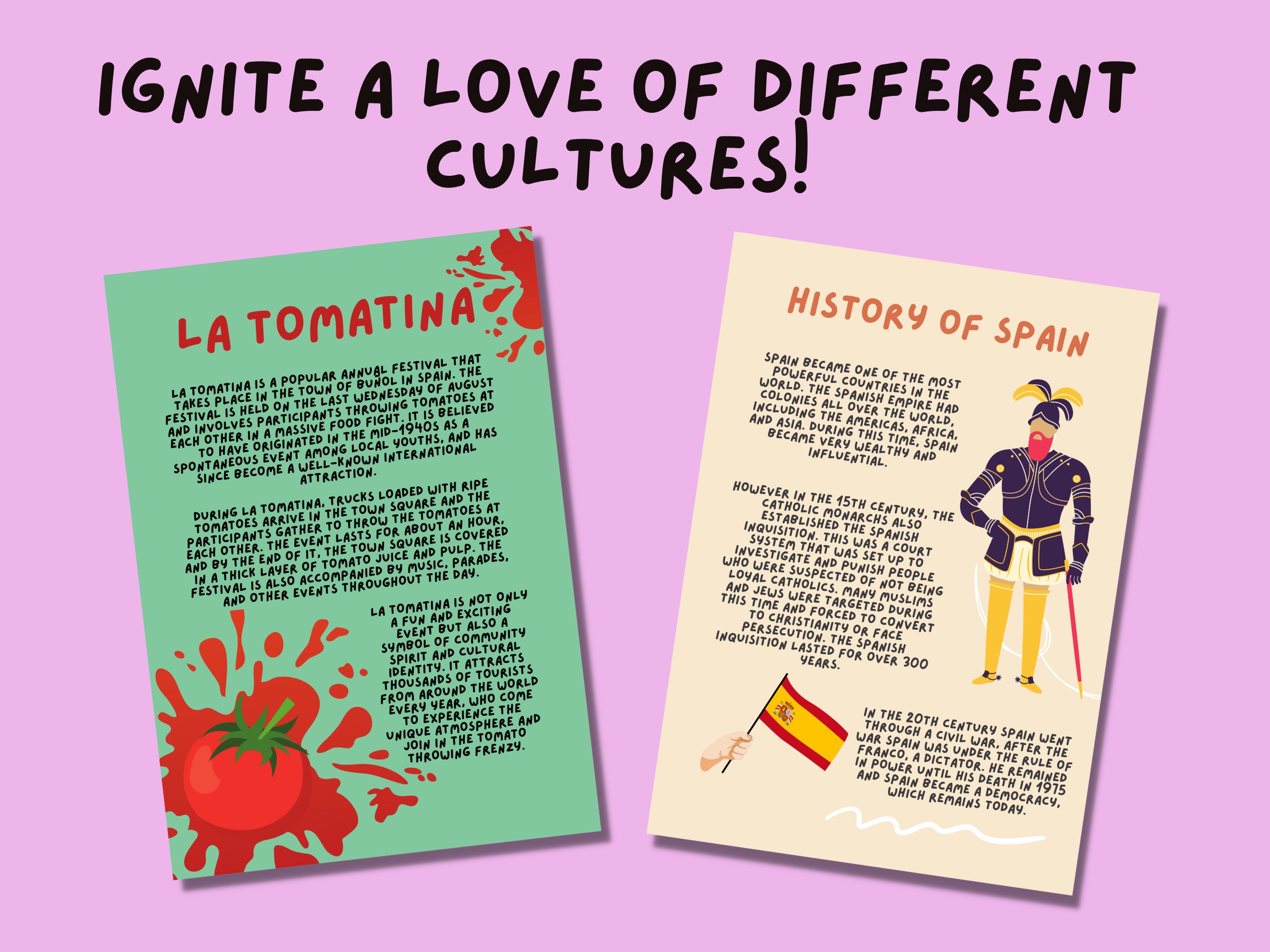 All About Spain- Children's Activity Book- Downloadable Worksheets for ...