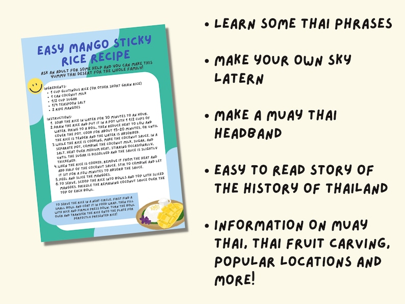 Thailand Activity Book for Kids- Downloadable PDF- Workbook for ...