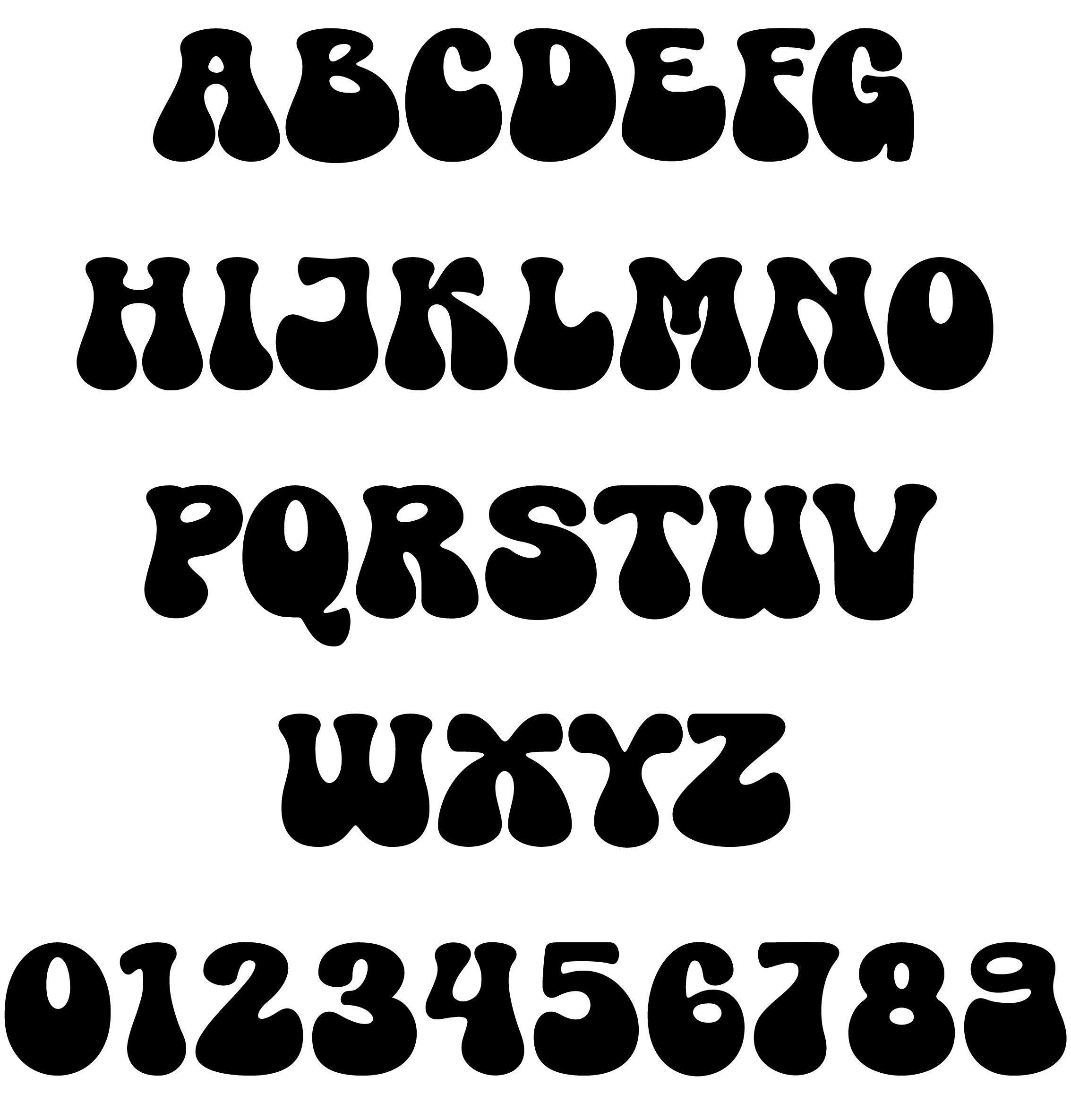 Groovy Alphabet Letters Die Cut Embellishments - Etsy