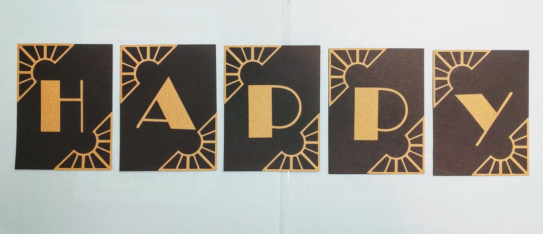 Used - Roaring 20s Vintage Gatsby Happy Birthday Banner - Etsy